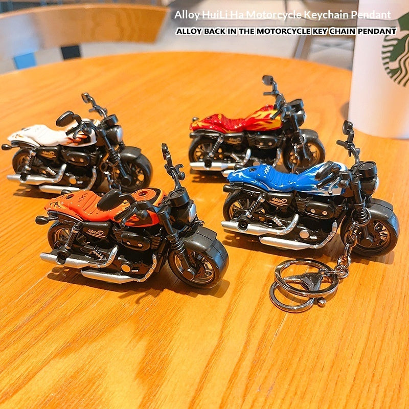 Cartoon Mini Motorcycle Pull-back Toy Keychain – 2Tactic