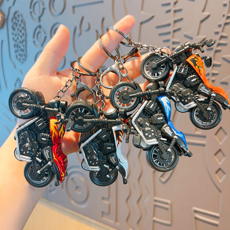 Cartoon Mini Motorcycle Pull-back Toy Keychain – 2Tactic